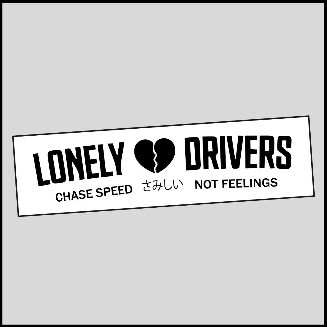 Lonely drivers White Sticker – Amk4